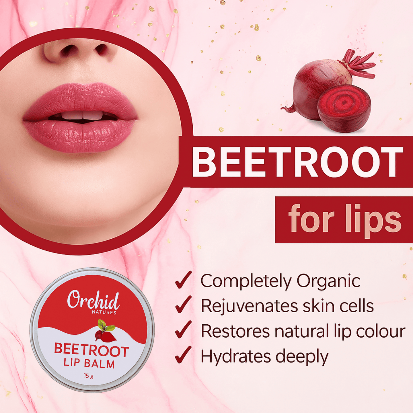 Orchid Nature's Beetroot lip balm